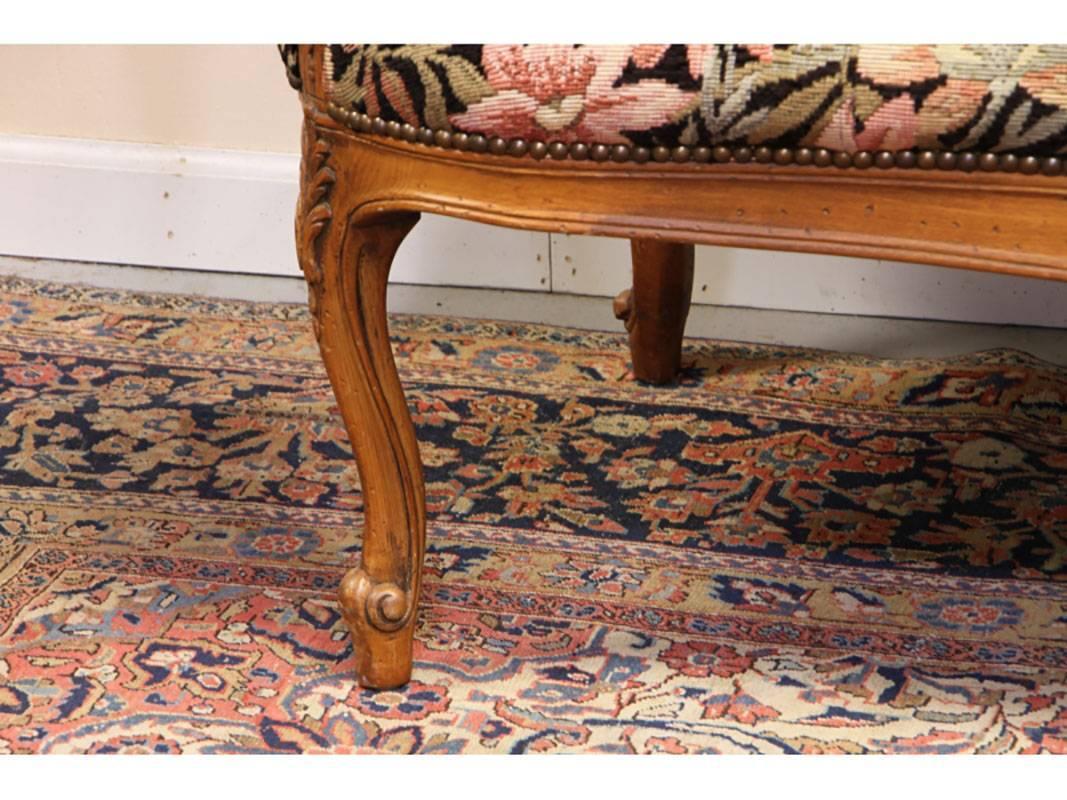 Antique Rococo Style Carved Walnut Canapé Sofa in Tapestry Effect ...