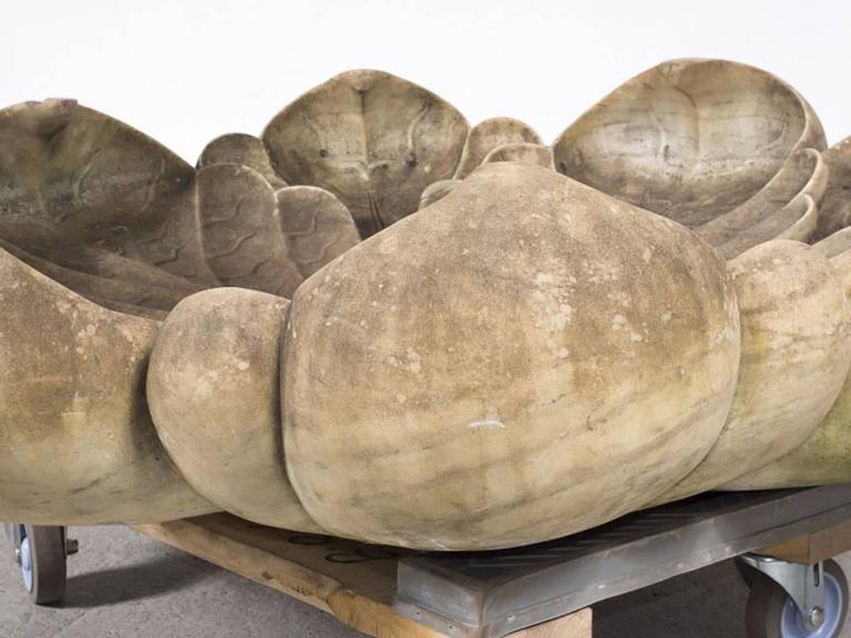 Spectacular Lotus Form Marble Fountain at 1stDibs