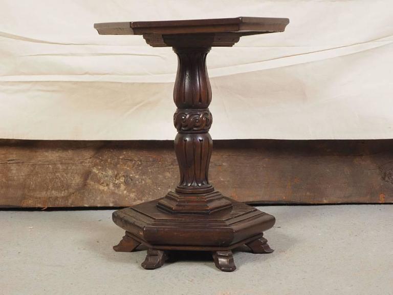 Antique Renaissance Style Octagonal Stand For Sale at 1stDibs