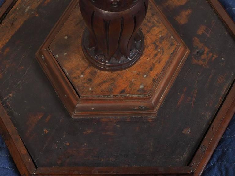 Antique Renaissance Style Octagonal Stand For Sale at 1stDibs