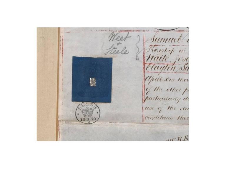 Framed British Land Deed Document, 1870 For Sale at 1stDibs