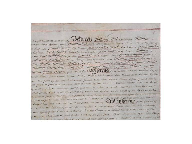 Framed British Land Deed Document, 1870 For Sale at 1stDibs