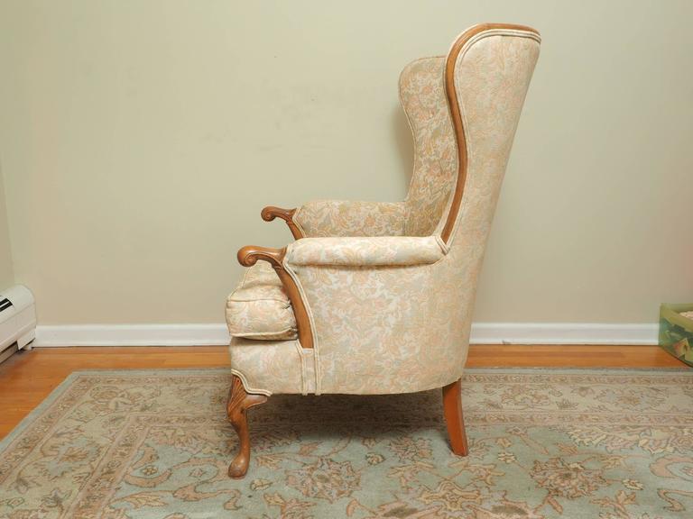 Large Frame Wing Back Chair at 1stDibs