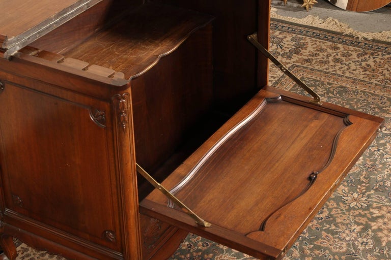 Antique French Walnut Rococo Style Bar Cabinet at 1stDibs