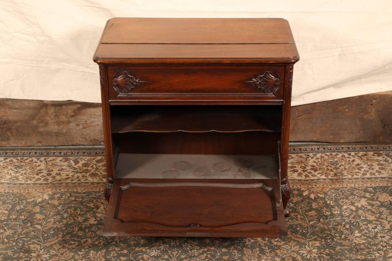 Antique French Walnut Rococo Style Bar Cabinet at 1stDibs