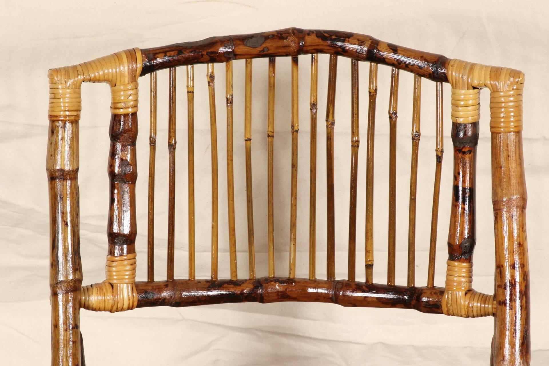 Set of Four Vintage Bamboo Folding Chairs at 1stDibs | vintage bamboo ...