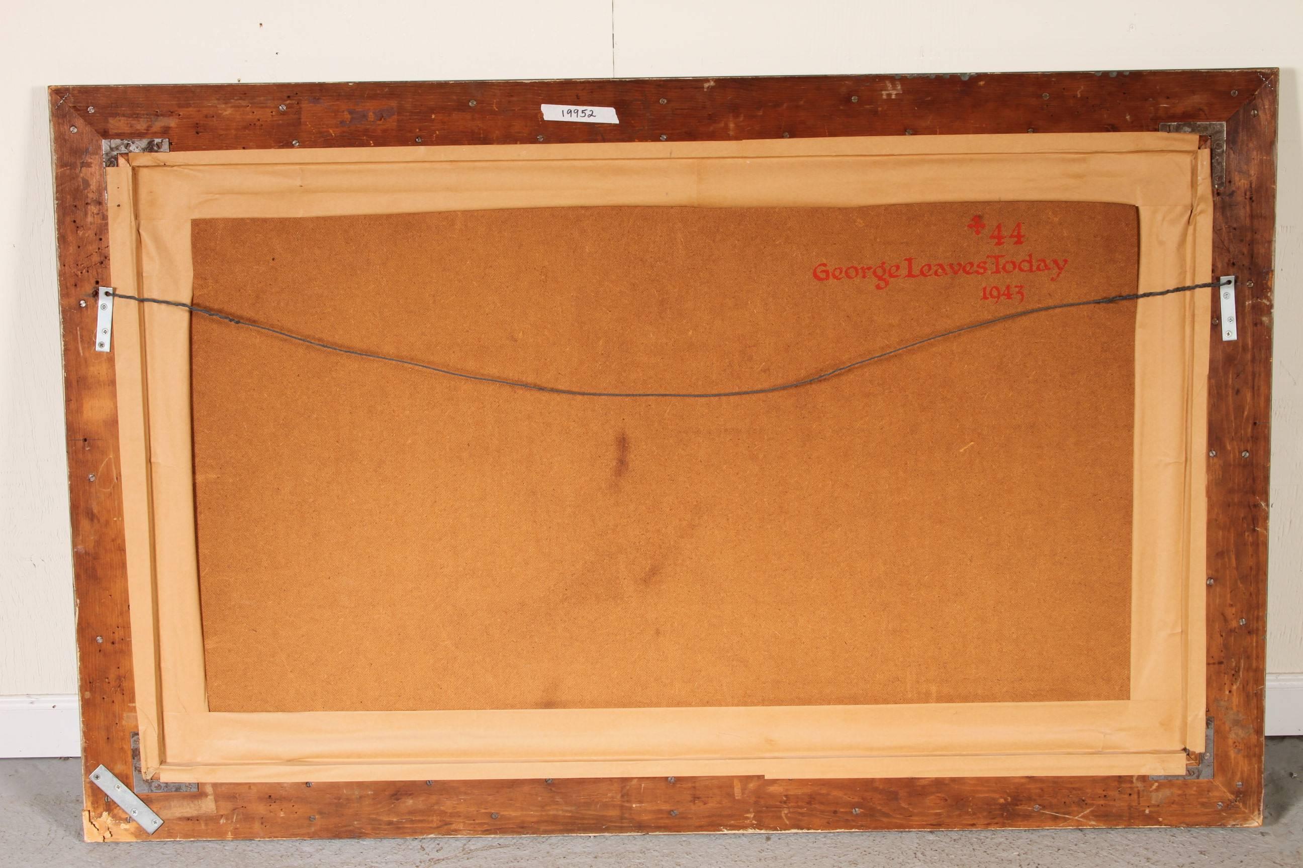 "George Leaves Today" Gouache by Carl Gaertner at 1stDibs