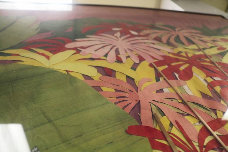 Gigantic Framed Mid-Century Cut Paper Collage For Sale at 1stDibs