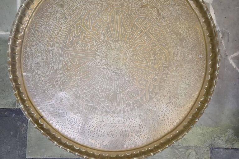 Antique Middle Eastern Brass Tray Table at 1stDibs | antique tray table ...