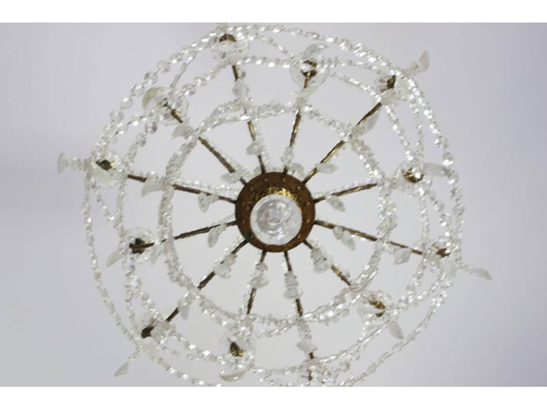 Vintage Crystal Laden Twelve-Arm Chandelier at 1stDibs