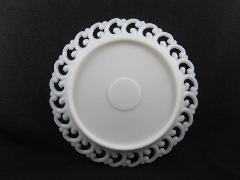 Lace Edged American Milk Glass Dinner Plates, Set of Eight at 1stDibs ...
