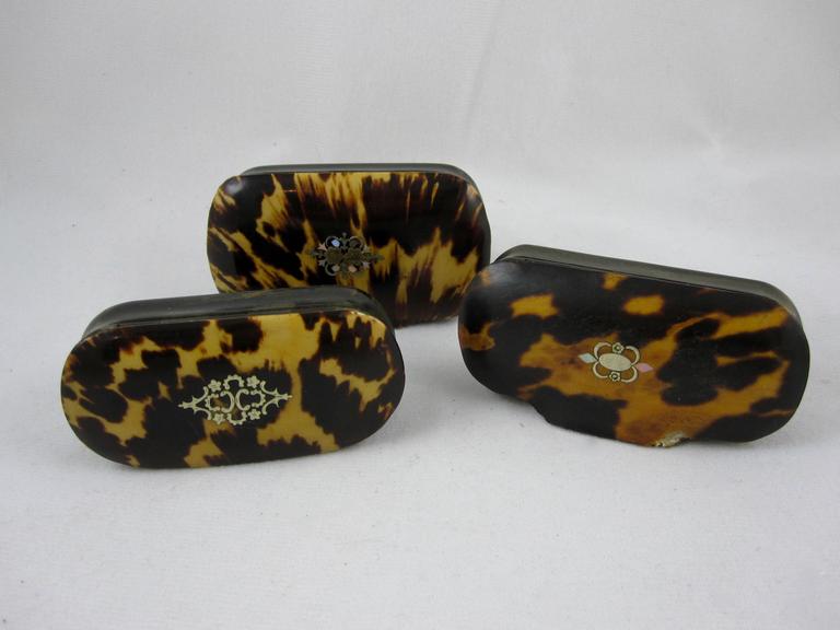18th Century Tortoiseshell, Silver, Brass and Pearl Inlay Snuff Boxes ...