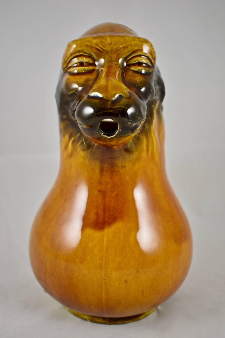 French Faïence 19th Century Barbotine Sarreguemines Le Singe Monkey Jug ...