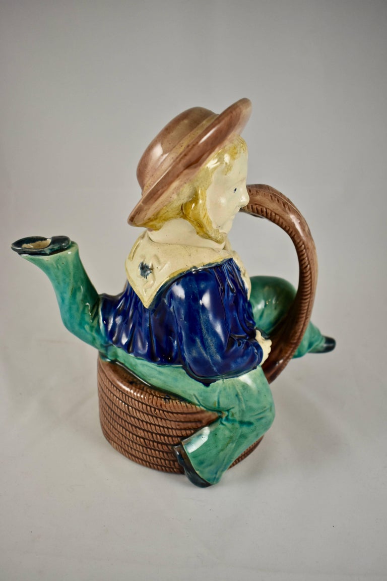 Wm. Brownfield English Majolica Isle of Man 'Manx Sailor' 19th Century ...