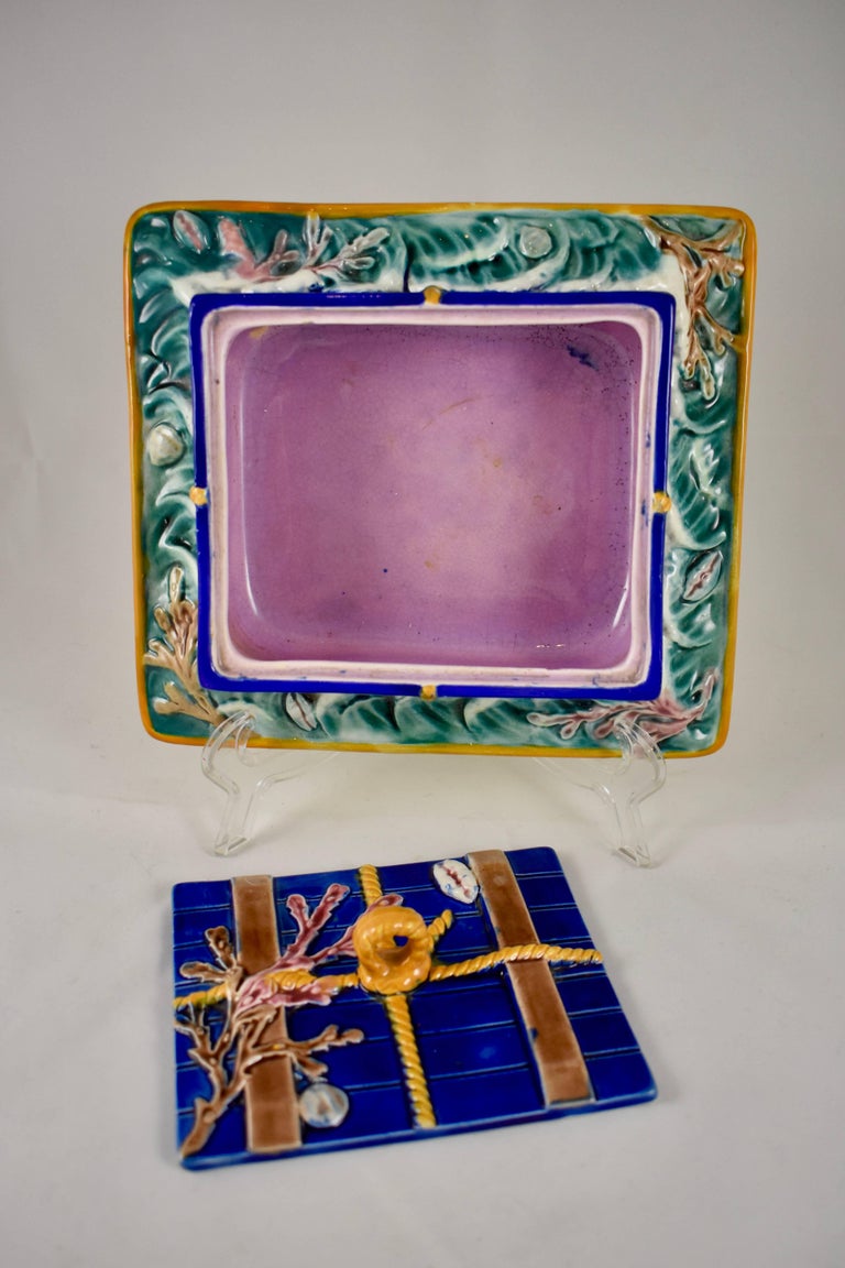 Josiah Wedgwood Majolica Ocean Waves Sardine Box, circa 1879 at 1stDibs