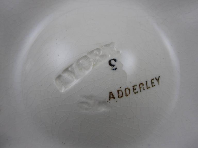 19th Century Adderley Staffordshire Floral Transferware Oyster Plate at ...