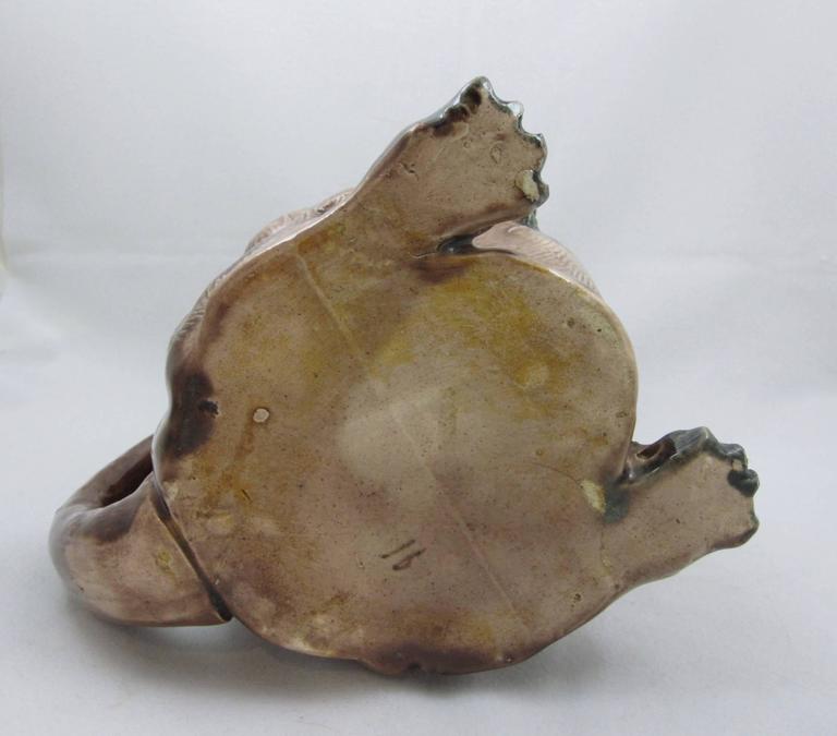 19th Century English Staffordshire Majolica Glazed Seated Pug Dog ...