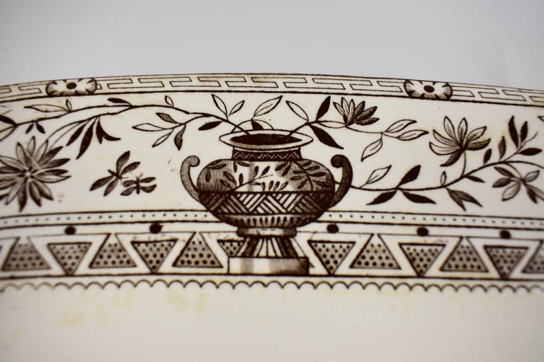 19th Century Staffordshire Aesthetic Transferware Platters ‘Honfleur ...