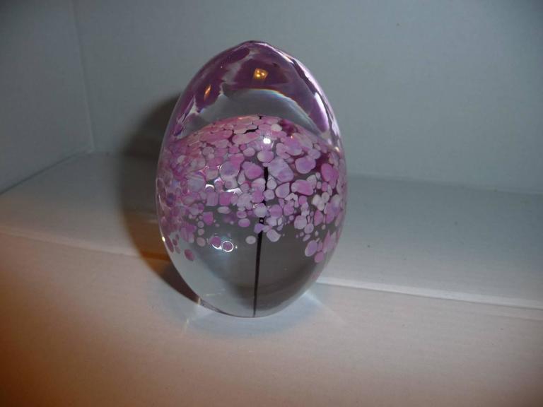 Paperweight Egg Daum Thistle Flower For Sale at 1stDibs