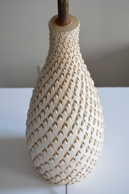 Textured Pottery Table Lamp at 1stDibs