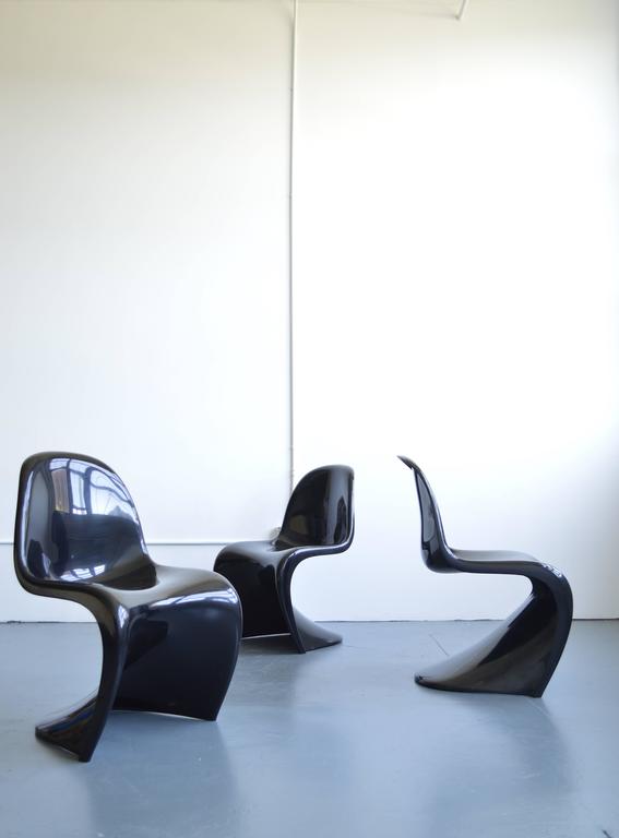 Set of Four Vintage Verner Panton Chairs at 1stDibs | panton chairs for ...