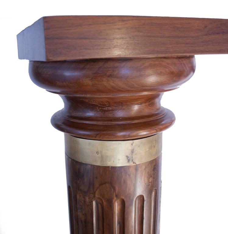 Pair of British Colonial Teak Wood Columns at 1stdibs