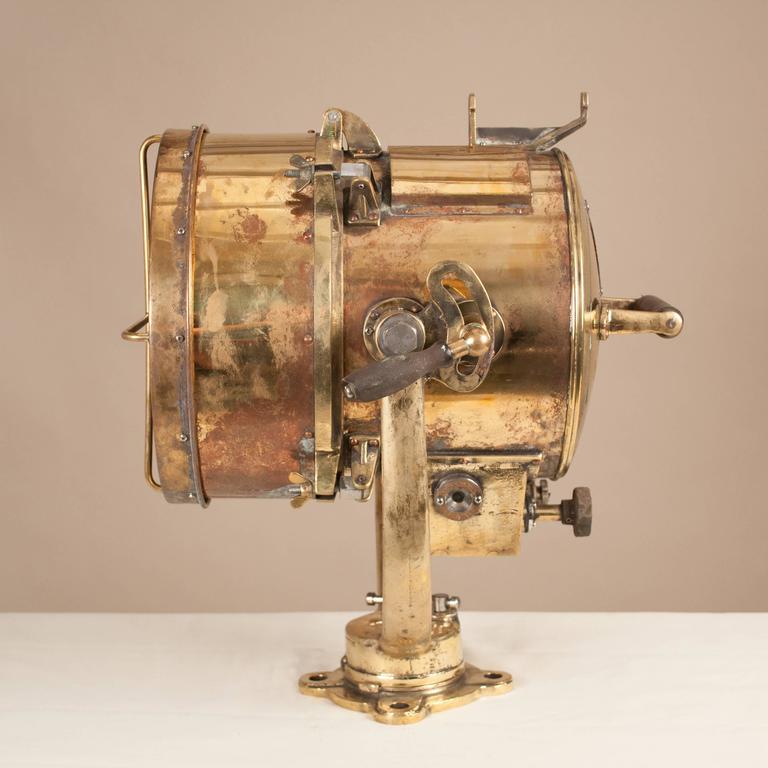 Vintage Brass Nautical Daylight Signaling Lamp at 1stDibs