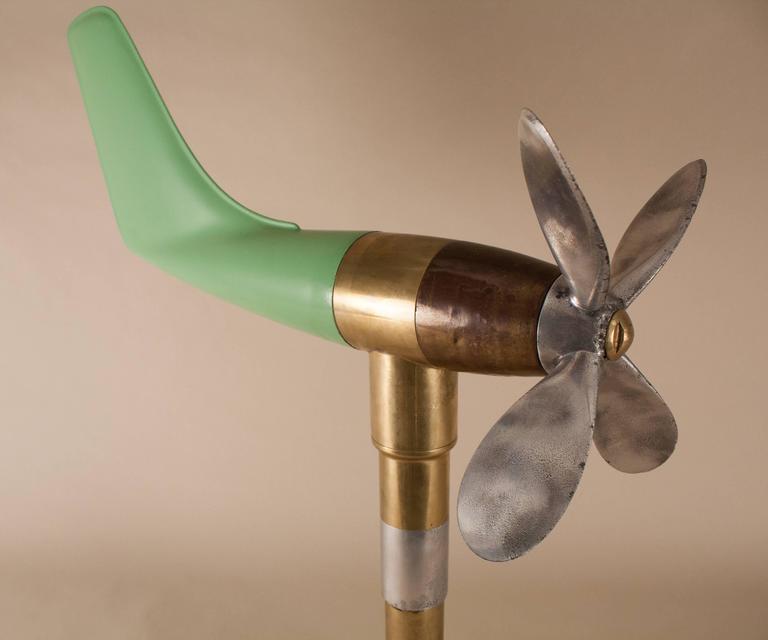 Vintage Anemometer in Brass, Aluminum and Fiberglass at 1stDibs