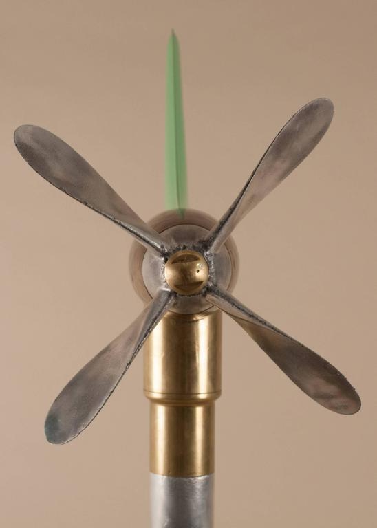 Vintage Anemometer in Brass, Aluminum and Fiberglass at 1stDibs