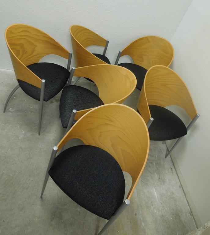 Rare Set of 6 80s Italian Modern Dining Chairs by Cattelan Italia at ...