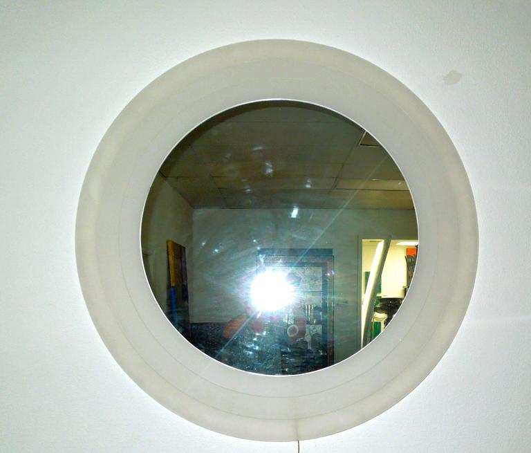 Vintage 70s Large Illuminated Steve Chase Lucite Glam "Planet" Mirror ...