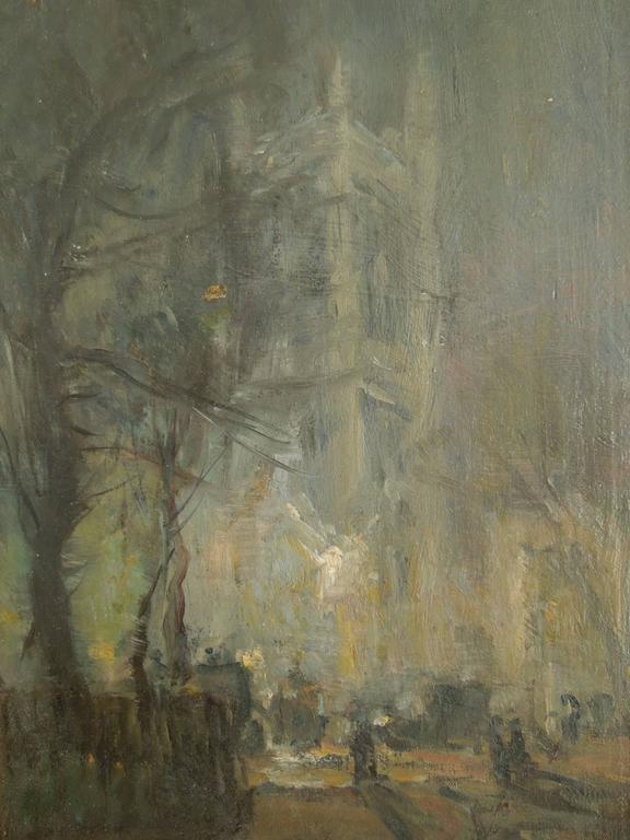 W. Heath Wilson British Painting Early 1900s London Evening Scene For ...