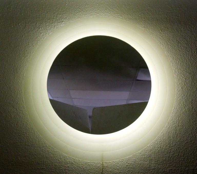 Vintage 70s Large Illuminated Steve Chase Lucite Glam "Planet" Mirror ...