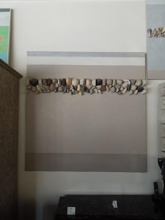 Monumental Andy Nelson Dimensional Wood Painting on Canvas, 1981 For ...