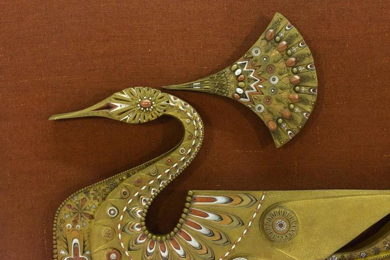 Giovanni Schoeman Peacock Wall Sculpture at 1stDibs