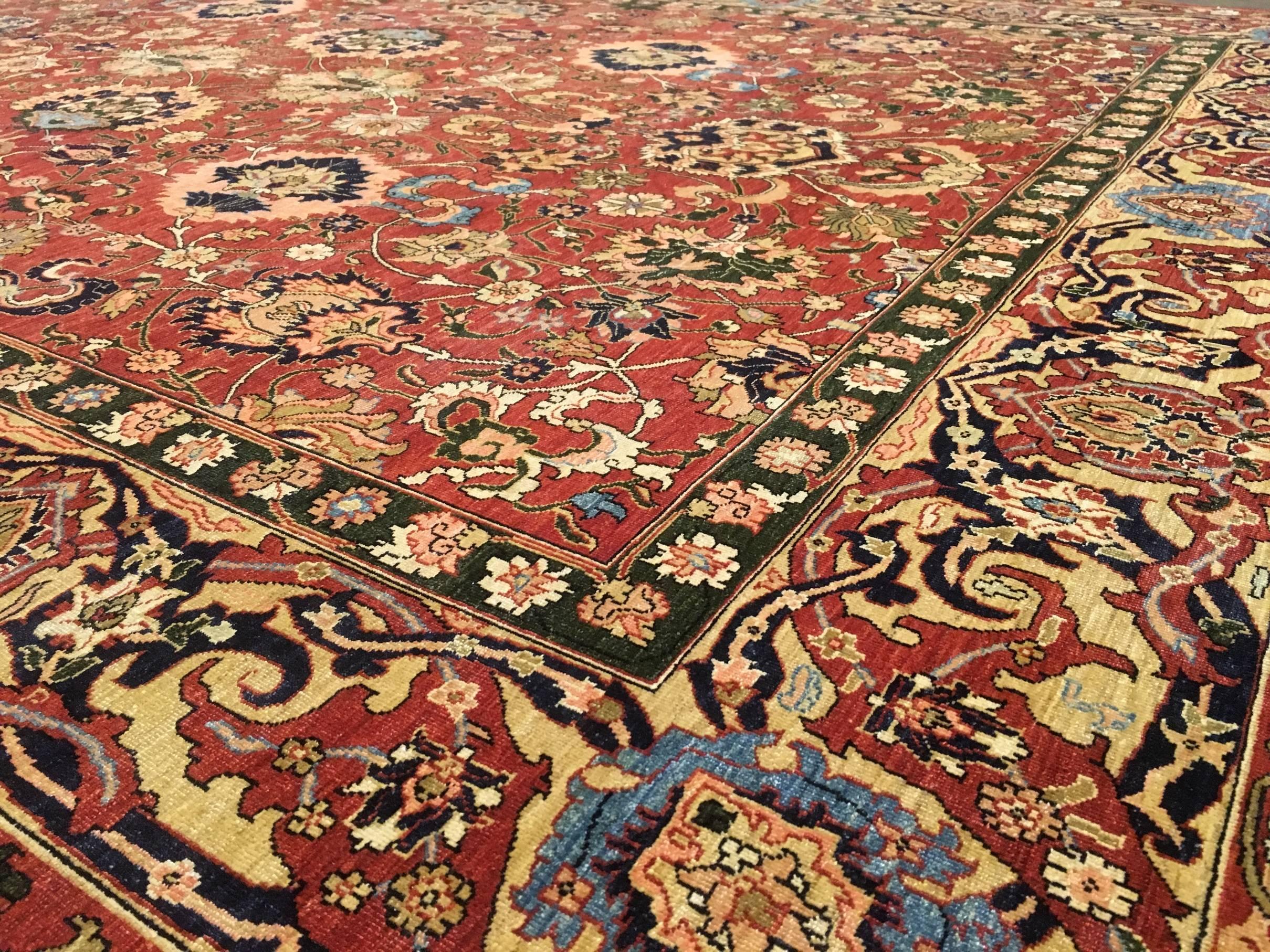 Persian Safavid Isfahan 20th Century Oriental Rug For Sale at 1stDibs
