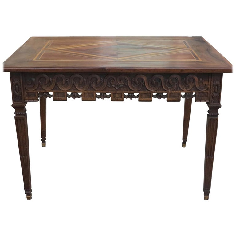 Louis XVI Provincial Table, Strassburg 18th Century For Sale at 1stDibs