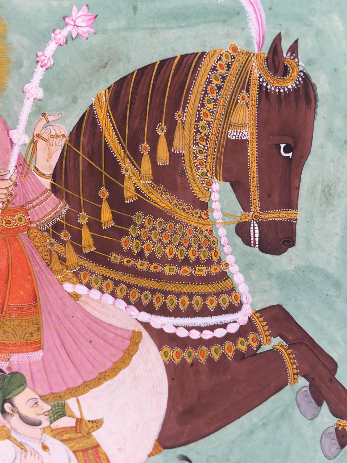 Indian Miniature Painting of Maharana Bhim Singh of Mewar For Sale at ...