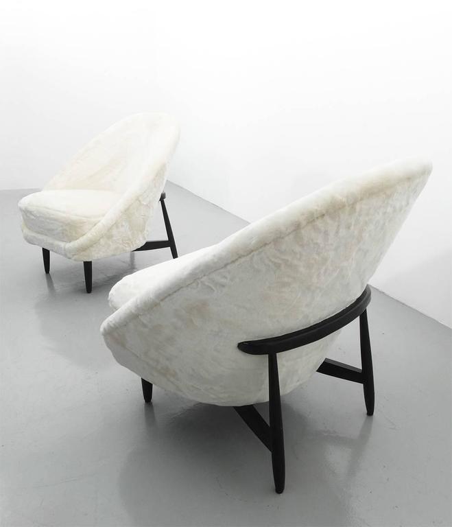 Theo Ruth Artifort Club Chairs Faux Fur at 1stDibs