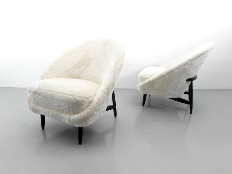 Theo Ruth Artifort Club Chairs Faux Fur at 1stDibs