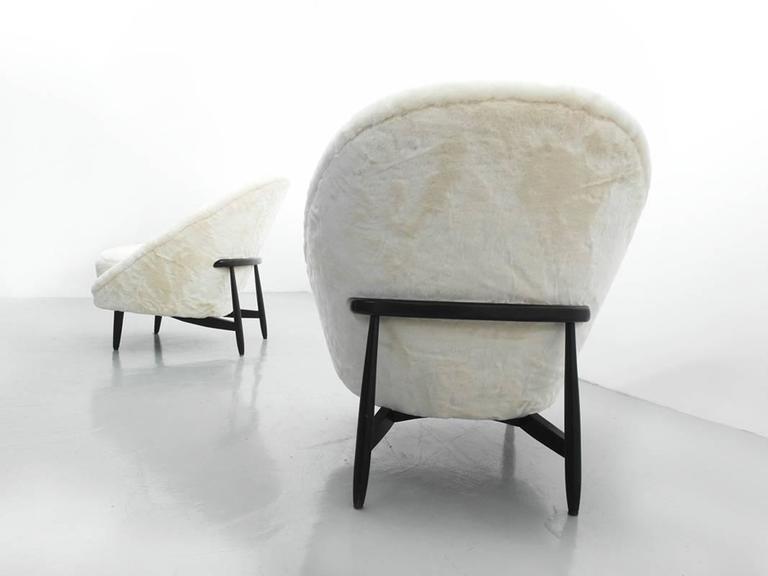 Theo Ruth Artifort Club Chairs Faux Fur at 1stDibs