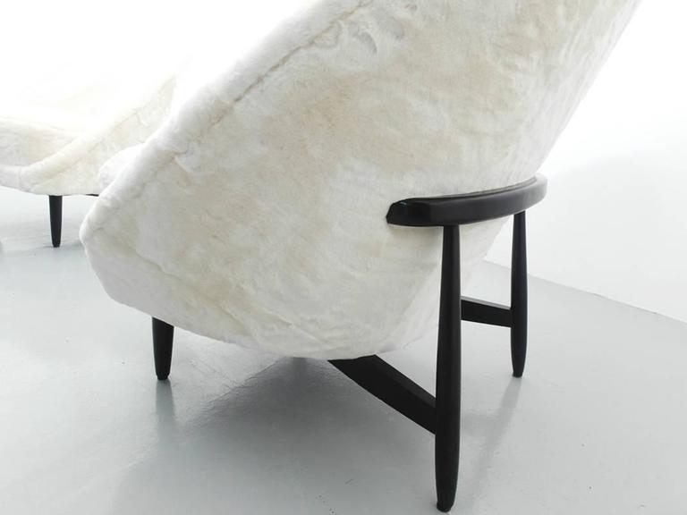 Theo Ruth Artifort Club Chairs Faux Fur at 1stDibs