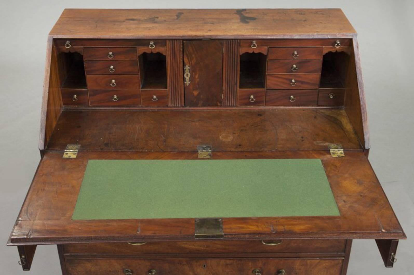 Georgian Mahogany Drop Front Bureau Chest Desk at 1stDibs | drop front ...