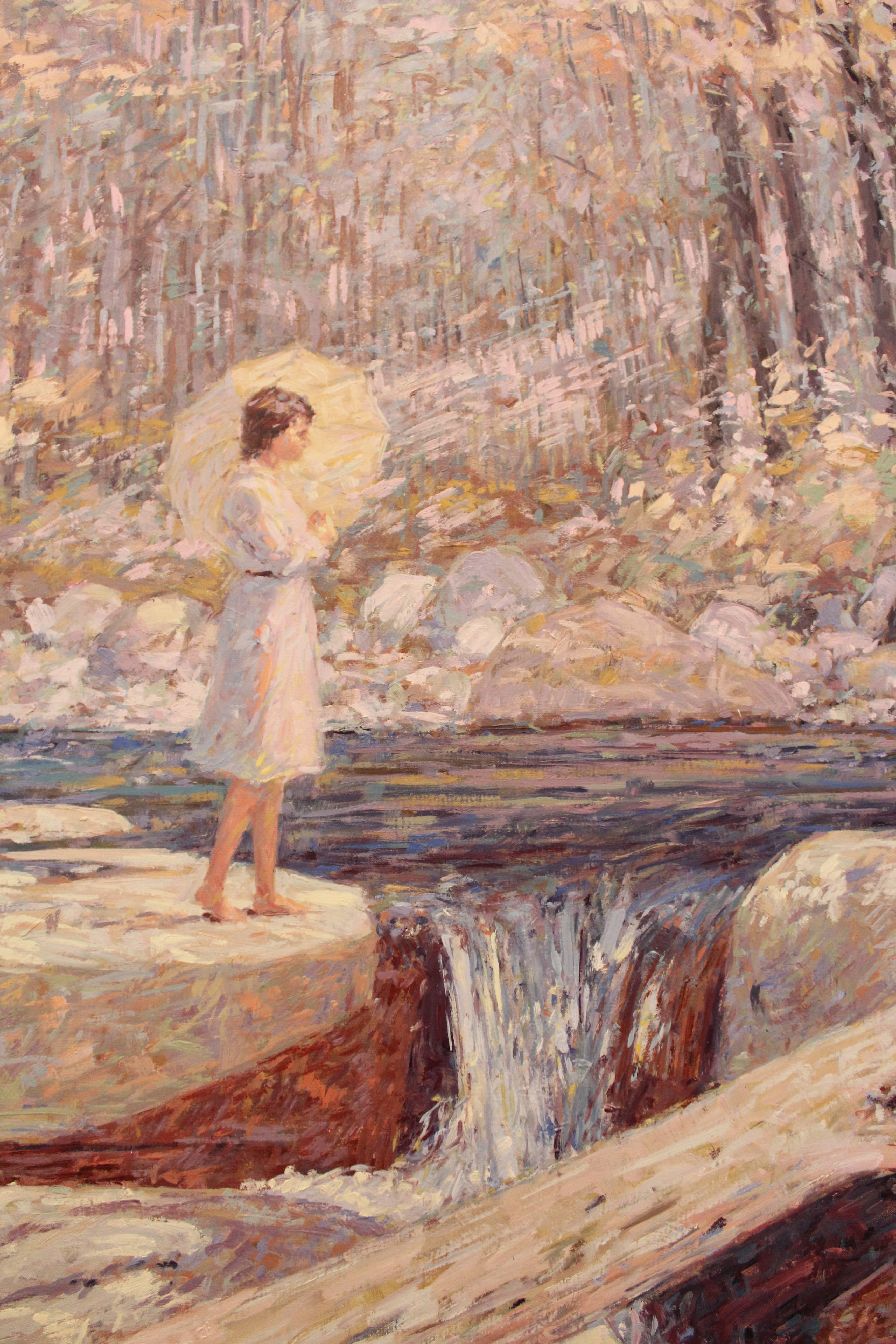 C James Frazier O/C "Cascades of Color" Large Oil Painting at 1stDibs ...