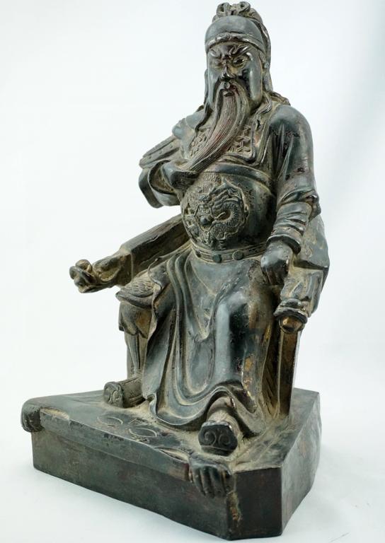 Late Ming 17th Century Bronze Of A Seated Emperor Or General at 1stDibs ...