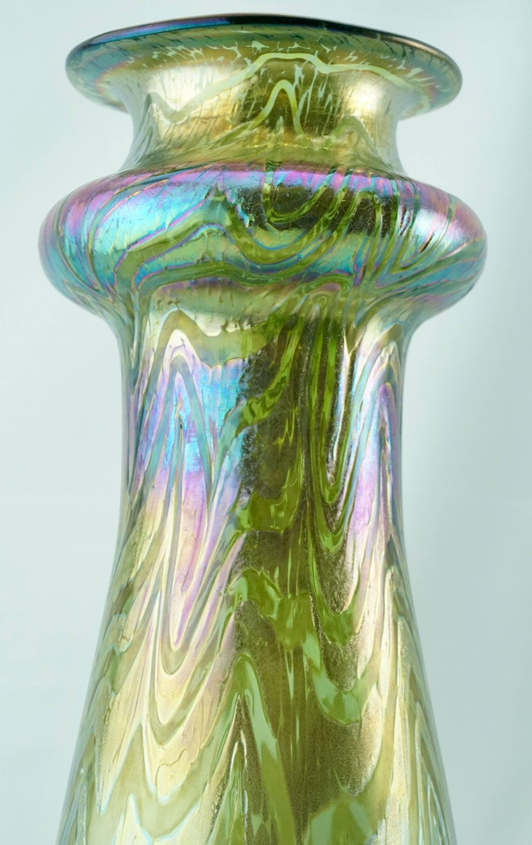 Loetz Austria Large Art Nouveau Phaenomen Iridescent Vase at 1stDibs