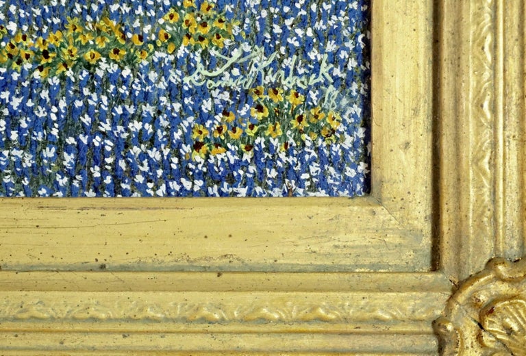 Daniel Kendrick Texas Bluebonnets “Take Cover” Oil Painting at 1stDibs