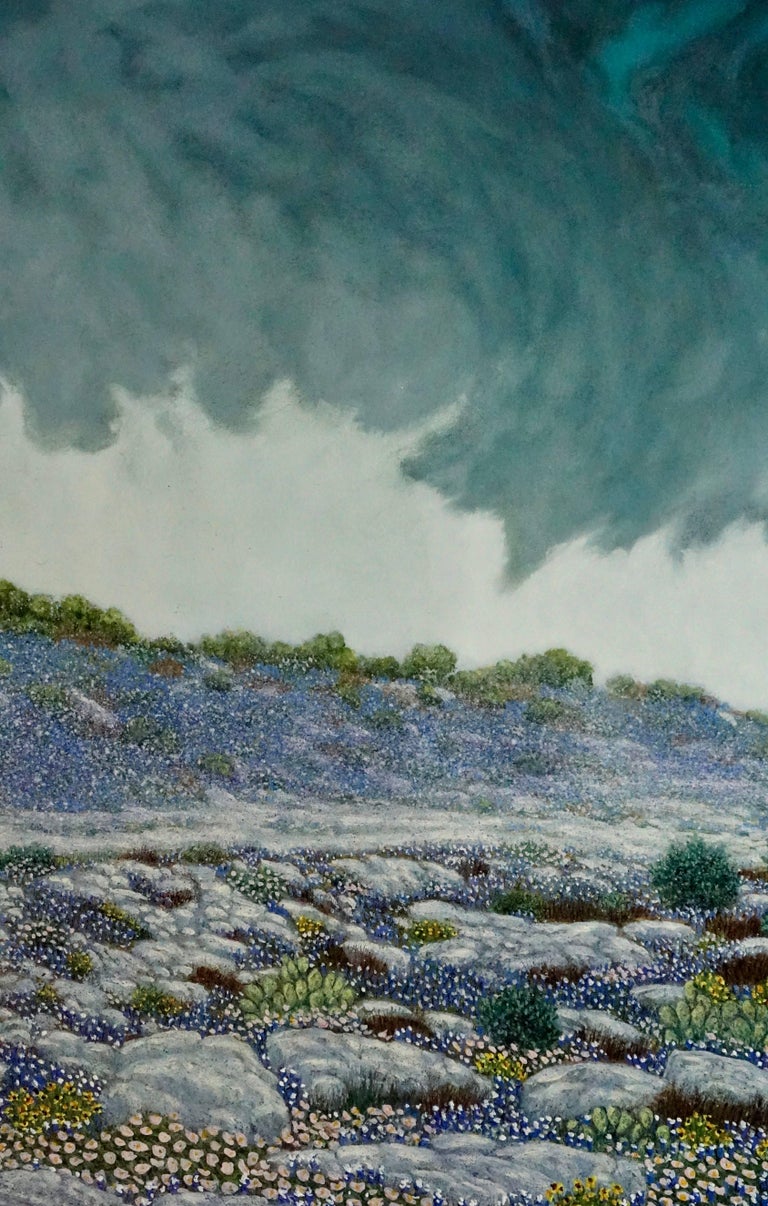 Daniel Kendrick Texas Bluebonnets “Take Cover” Oil Painting at 1stDibs