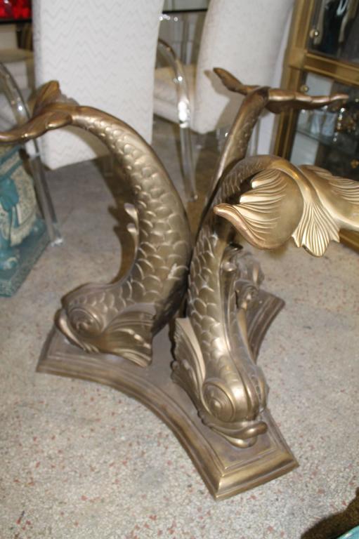 Vintage Italian Brass Koi Fish Dining Table or Entry Base at 1stDibs ...