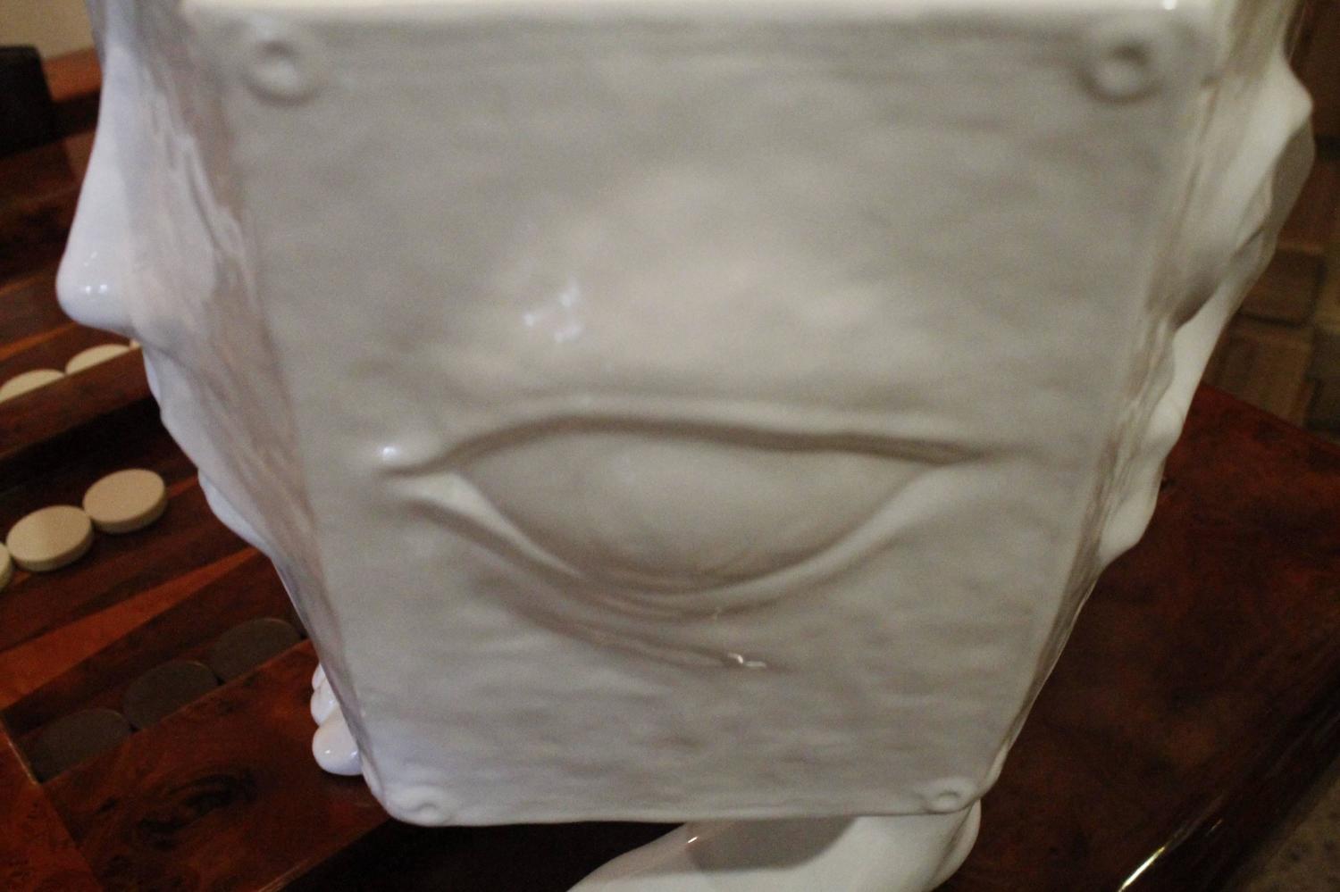 Italian Taste Setter Sigma Face Pottery Head Feet Ceramic Foot Vase ...